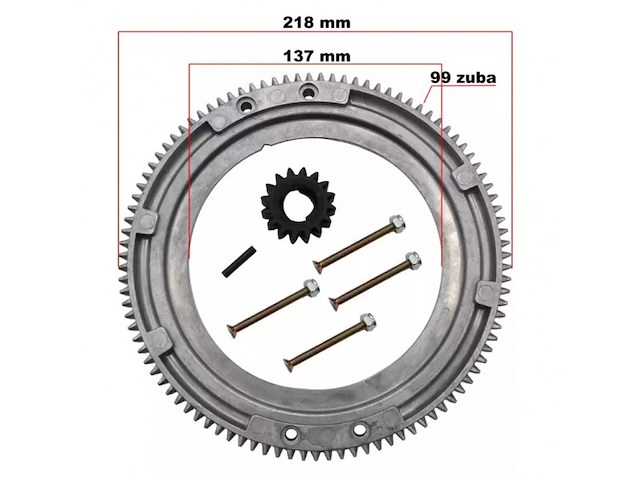 Set zupčanika anlasera i zmajca Briggs &; Stratton 39967