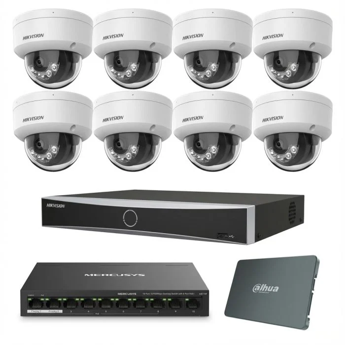 HikVision komplet 8 IP antivandal dome kamere 4Mpix
HikVision komplet 8 IP antivandal dome kamere 4Mpix