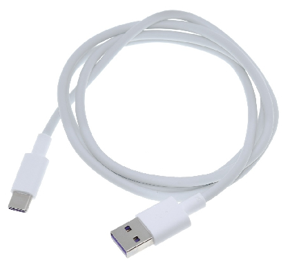 Kabl, USB, V2.0, A muški na USB-C muški, 5A, 80cm, beli