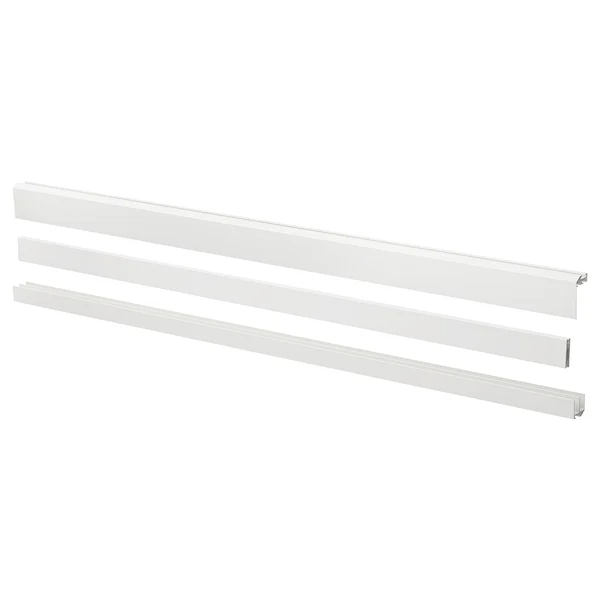 Šina i spone za klizna vrata, bela, 80 cm