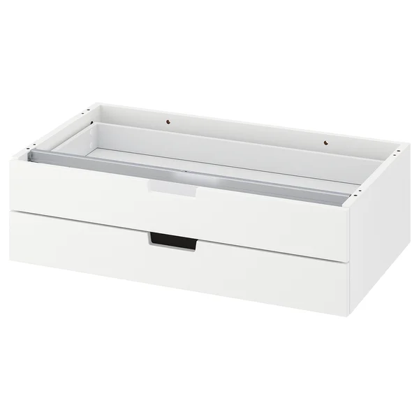 Modularna komoda, 2 fioke, bela, 80x23 cm