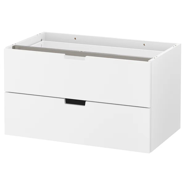 Modularna komoda, 2 fioke, bela, 80x45 cm