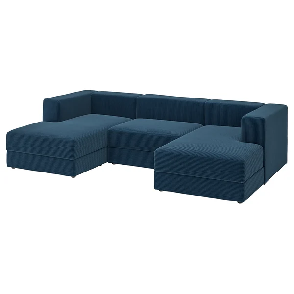 Modul.sofa s 3,5 sed. i lenjivcem, rukohvati Samsala/tamnoplava