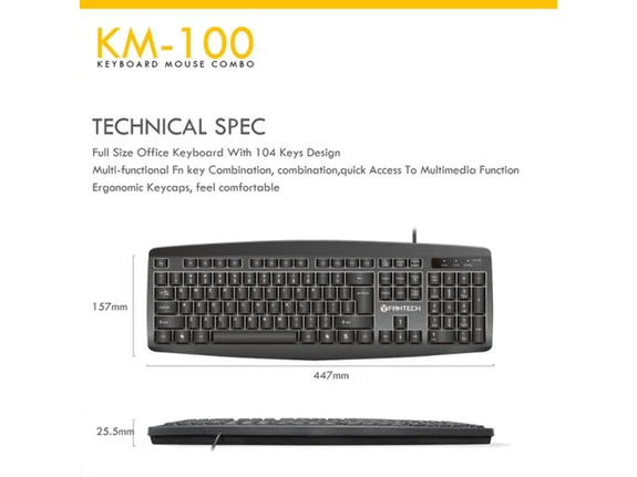 Fantech Tastatura + miš USB GO KM-100 US