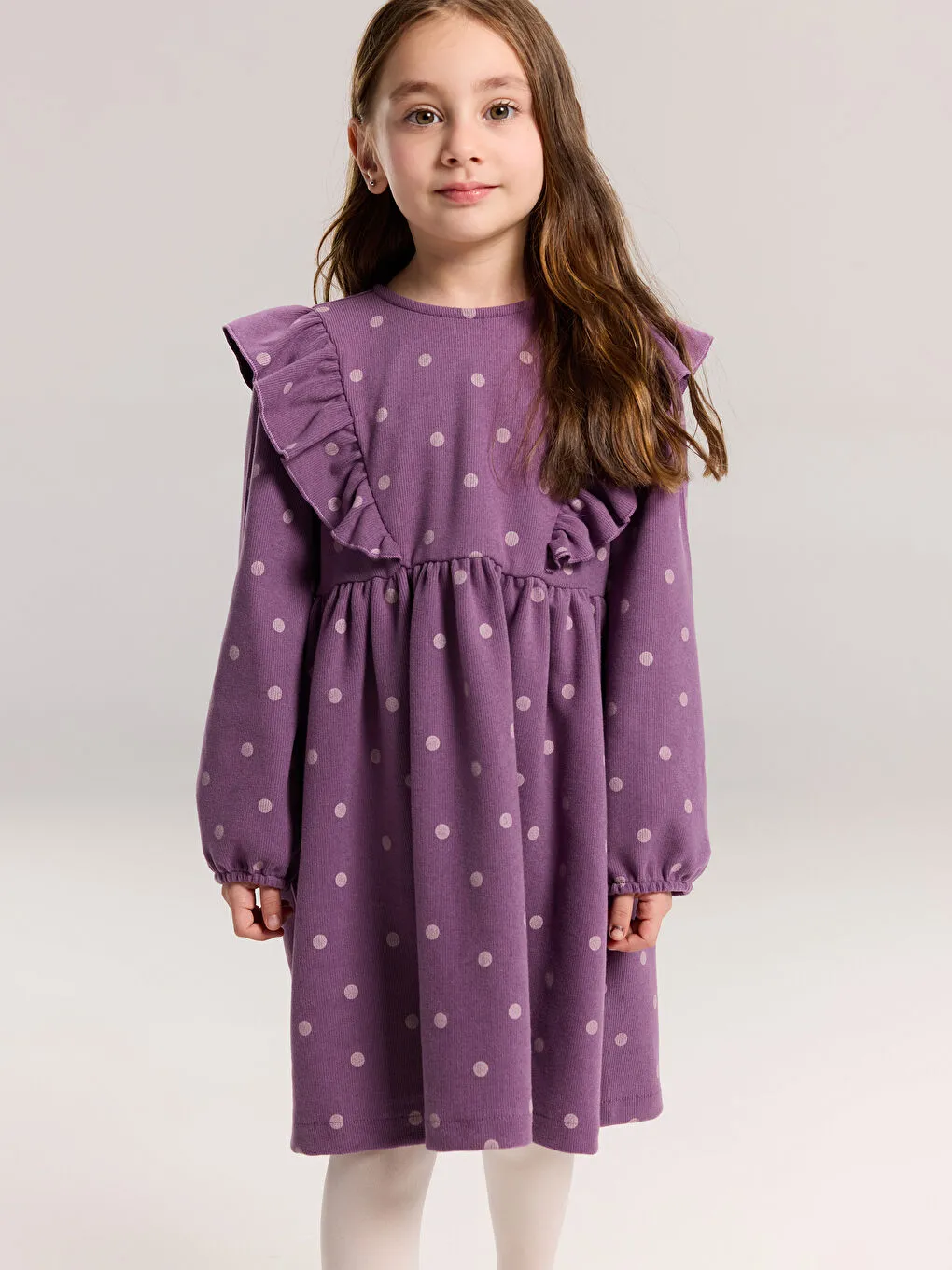 LCW Kids Haljina Za Devojčice Sa Okruglim Izrezom I Tufnama