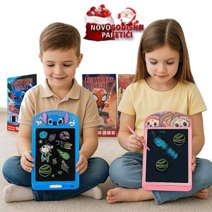 LCD Tablet Piši–Briši za decu – Spiderman / Labubu / Stitch – edukativna digitalna tabla