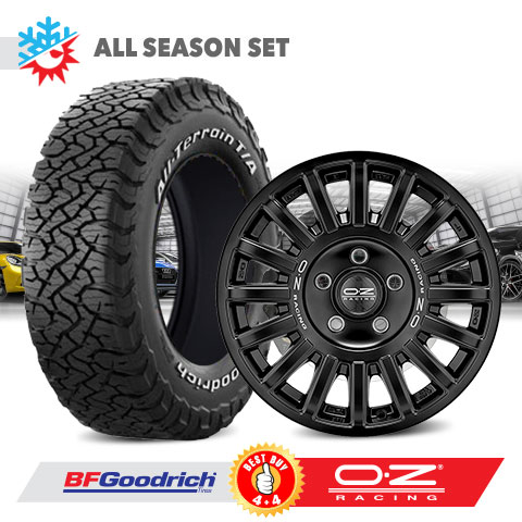 265/60 R18 SET ALL BF GOODRICH + OZ RALLY RAID MB SIL 6/139.7 + TPMS
