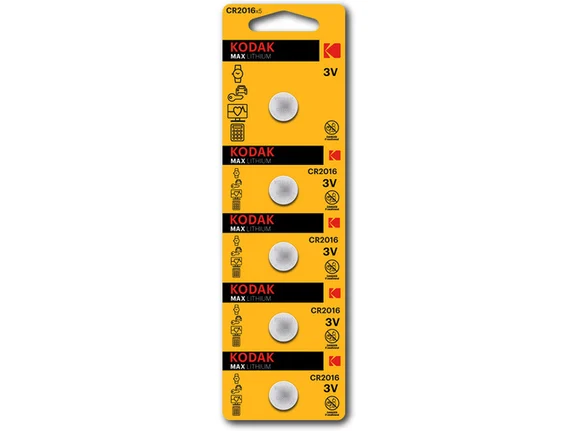 Kodak Baterije Ultra Lithium CR 2016, pakovanje 5kom