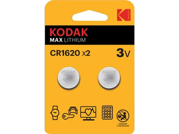 Kodak MAX lithium baterija CR1620, 2kom