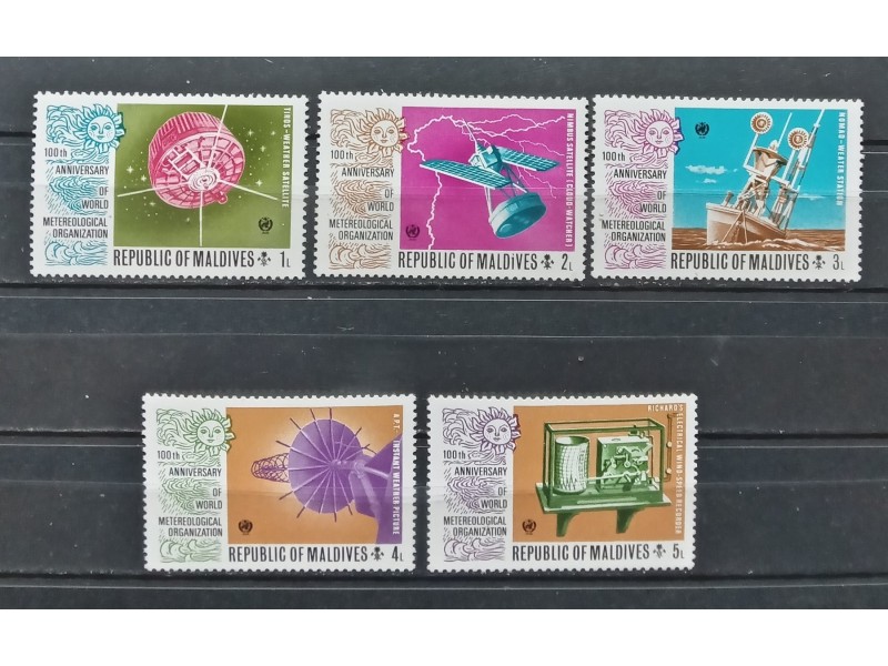 MALDIVI 1974 - 100g.SVETSKE METEOROLOGIJE **