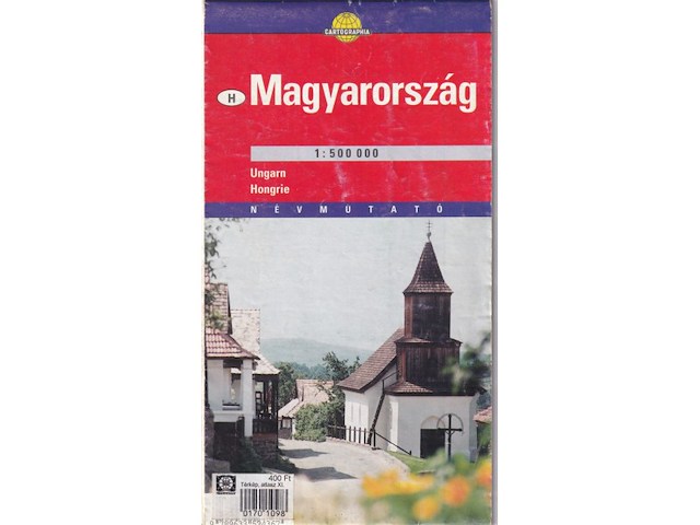 HUNGARY -MAGYARORSZÁG-MAĐARSKA AUTO KARTA