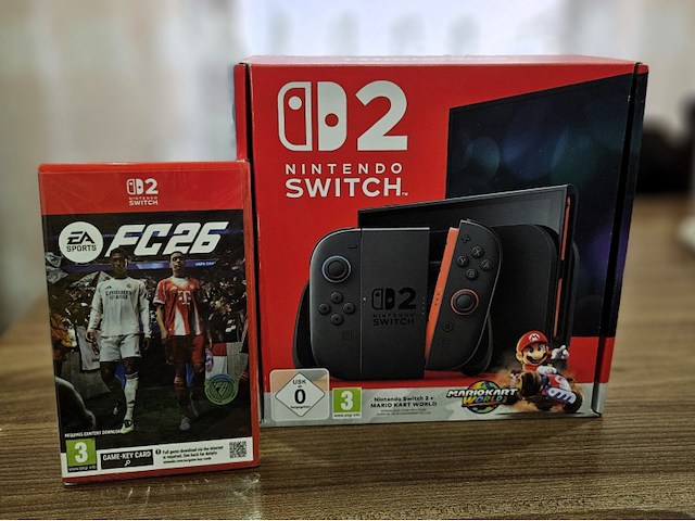 Nintendo Switch 2 + Mario kart World + EA SPORTS FC 26