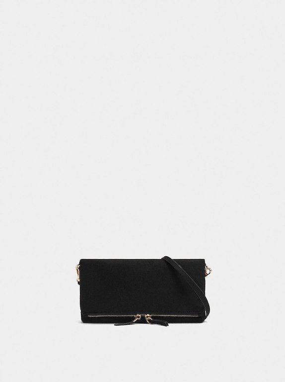 LEATHER-EFFECT CROSSBODY BAG WITH FLAP