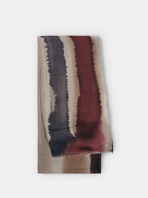 SCARF PRINTED WITH STRIPES