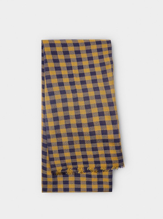 JACQUARD CHECKED SCARF WITH WOOL