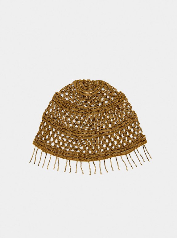 MACRAMÉ CAP WITH BEADS