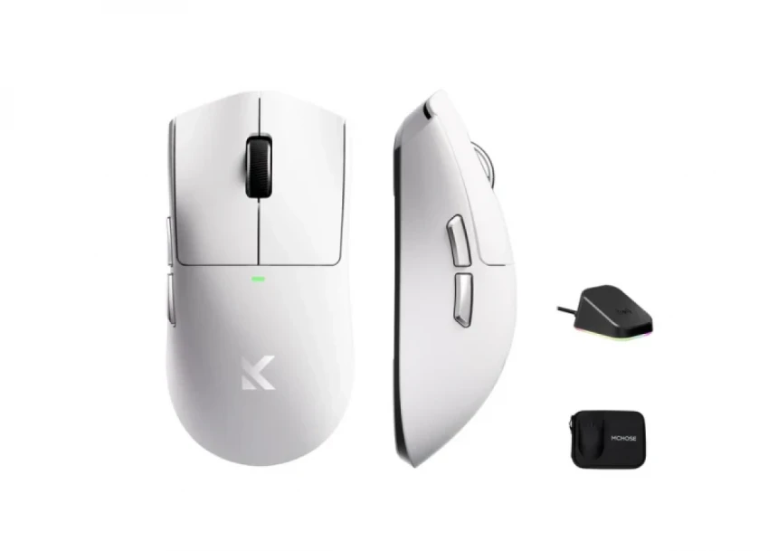 Bežični gaming miš MCHOSE K7 Ultra Lightweight white