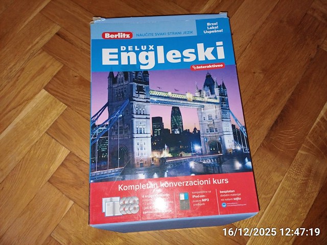 BERLITZ  DE LUX ENGLESKI, 4 KNJIGE + 6 CD, U KUTIJI
