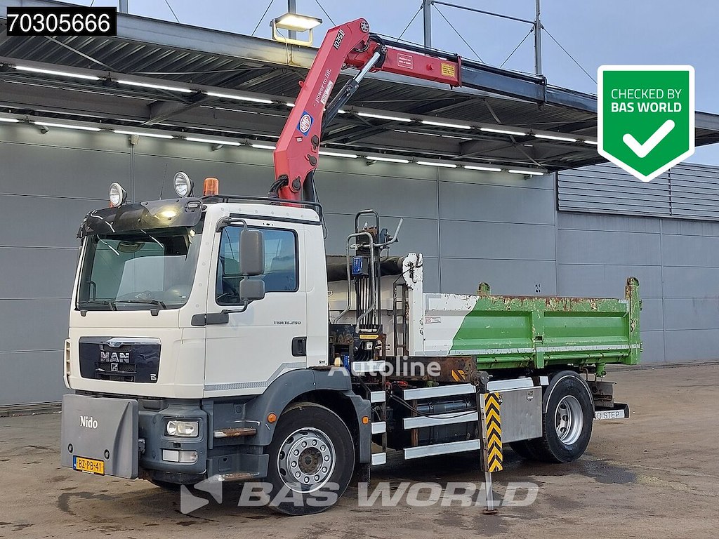 MAN TGM 18.290 4X2 HMF1035-K2 Crane Kran 6m3 3-side tipper Automatic kiper