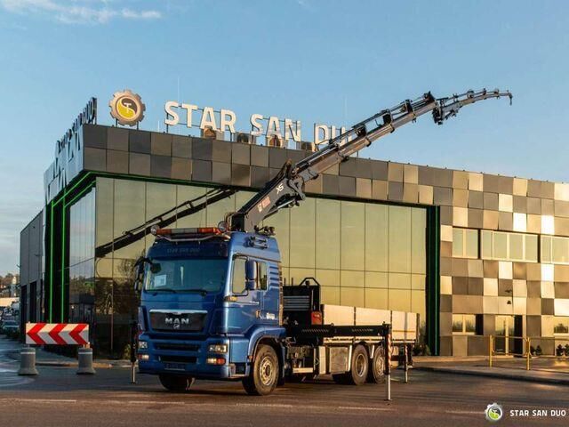 MAN TGA 26.440 6x4 HIAB 322-6 HIPRO Fly Jib kamion s ravnom platformom