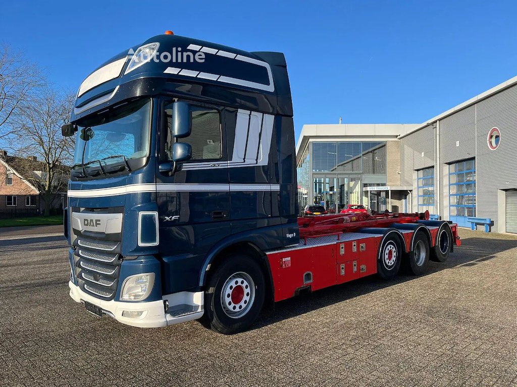 DAF XF106-530 8X2 / AJK HOOKLIFT 25000KG / 9 TON FRONT AXLE / NAVI / kamion rol kiper