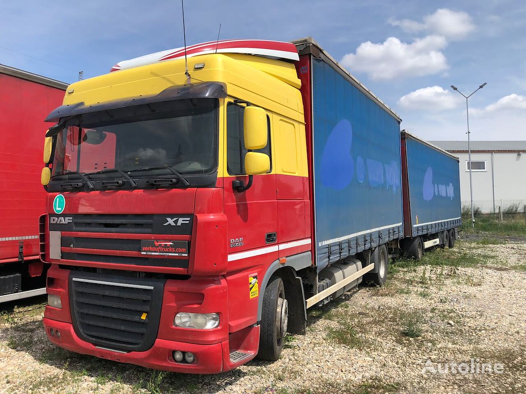 DAF XF105 kamion sa klizna zavesa cerada + prikolica sa kliznom ceradom