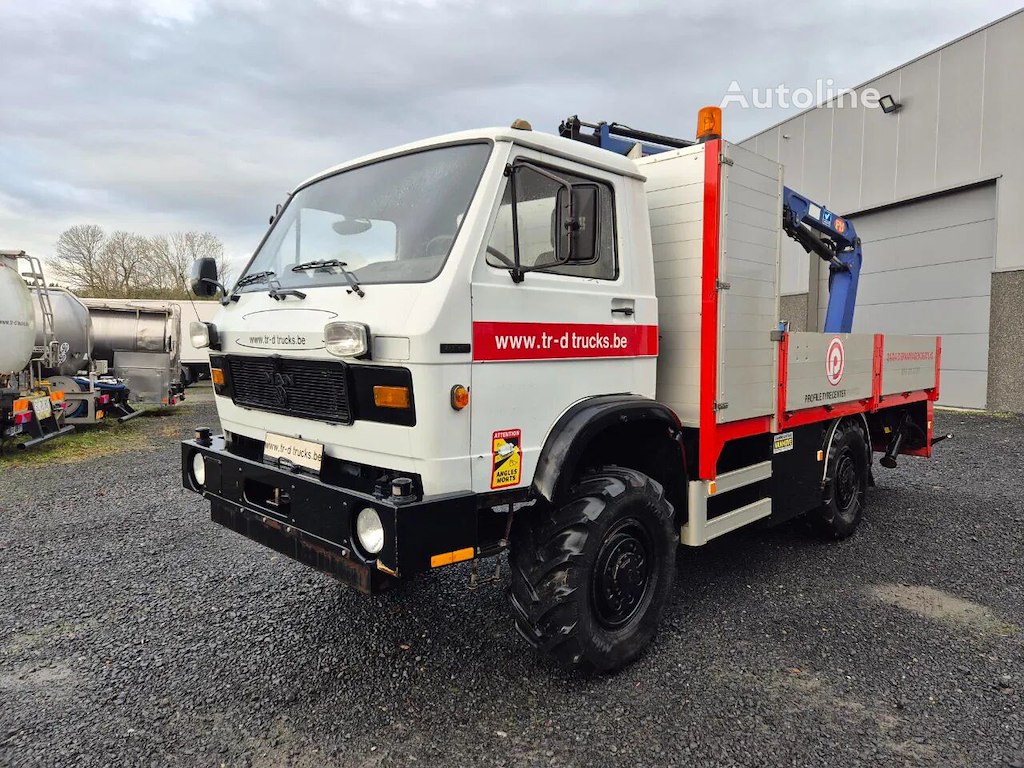 MAN 8.136 4X4 - QUARRY TRUCK - CRANE PM - ONLY 82730 KM kamion platforma