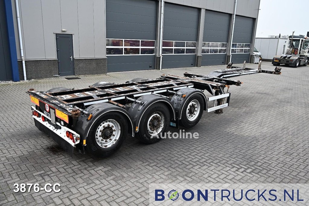 D-Tec FLEXITRAILER LS | 2x20-30-40-45ft HC * 2x LIFT AXLE * BPW / DISC poluprikolica za prevoz kontejnera