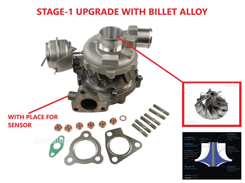 Garrett Turbokompresors jauns ar vietu temperatūras sensoram (GARRETT-CN 7578865008S za Hyundai
