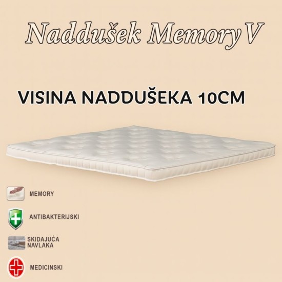 Naddušek Memory V 10 cm – Naddušek od memory pene
Naddušek Memory V 10 cm – Naddušek od memory pene
Moguće opcije
Povezani članci
Moj nalog
Newsletter
