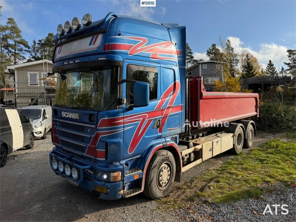 Scania R164 580 6X2 truck with flatbed tegljač