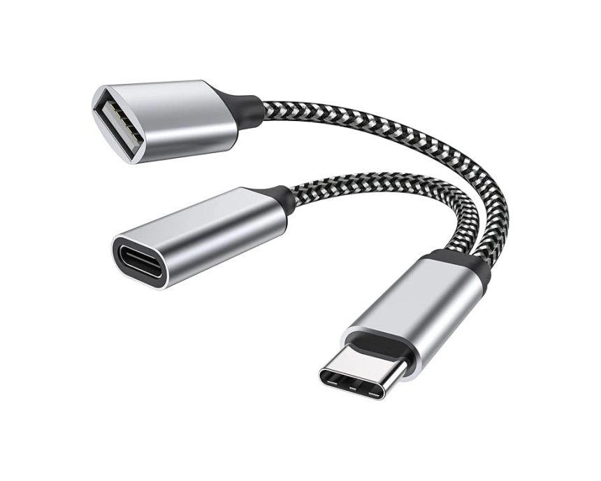 Adapter Tip C na Tip C (z) + USB (z)
