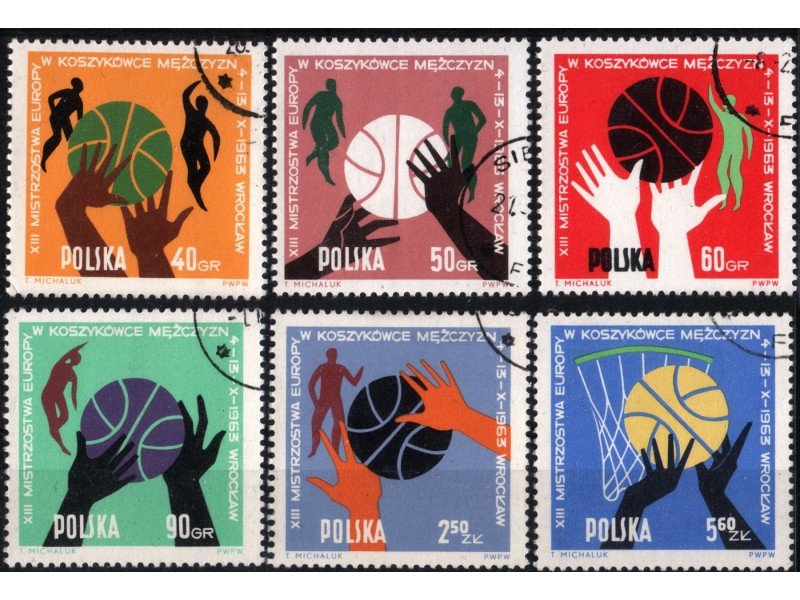 kt695m 16.sep1963 Polska Mi1418-23 -o-