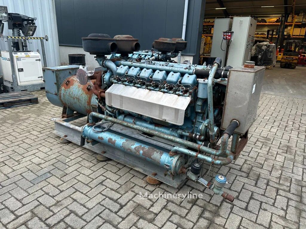MWM TD 232 V12 Jeumont Schneider 215 kVA noodstroom generatorset diesel generator