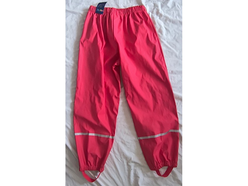 Roze nepromočive pantalone, sa etiketom, 122/128