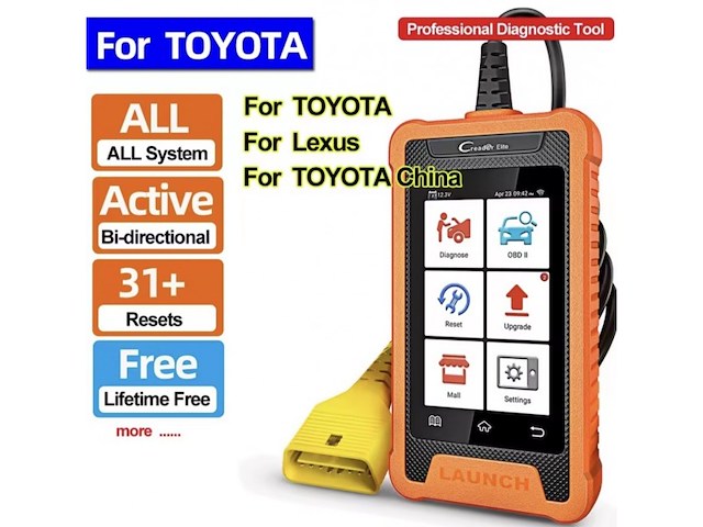 Novo - LAUNCH X431 Creader Elite Toyota Lexus OBD2 31+