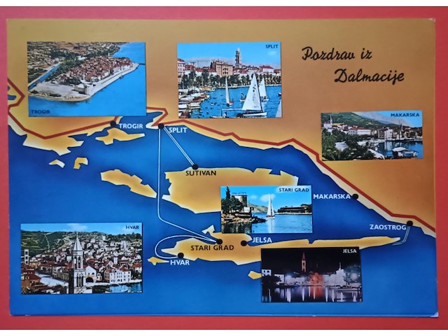 DALMACIJA -STARA RAZGLEDNICA (čista)