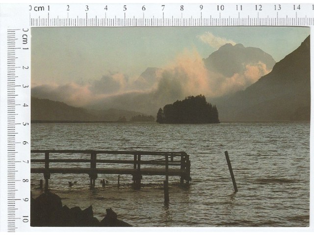 Abendstimmung am Silser See Engadin, Švajcarska