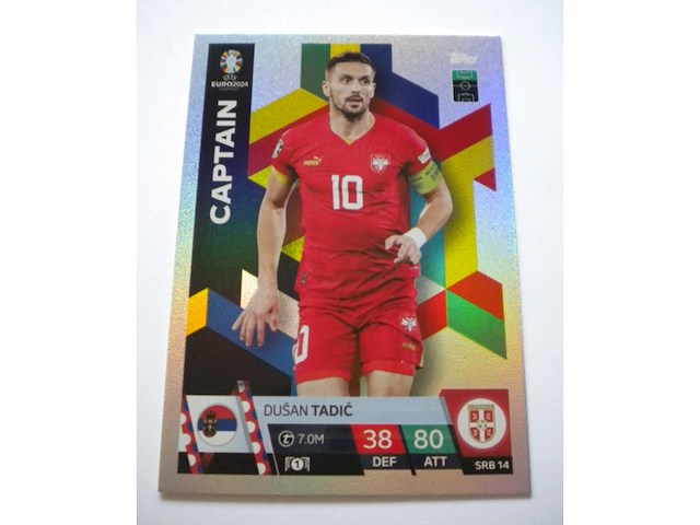 Kartica `Topps Euro 2024 Match Attax` (SRB 14)