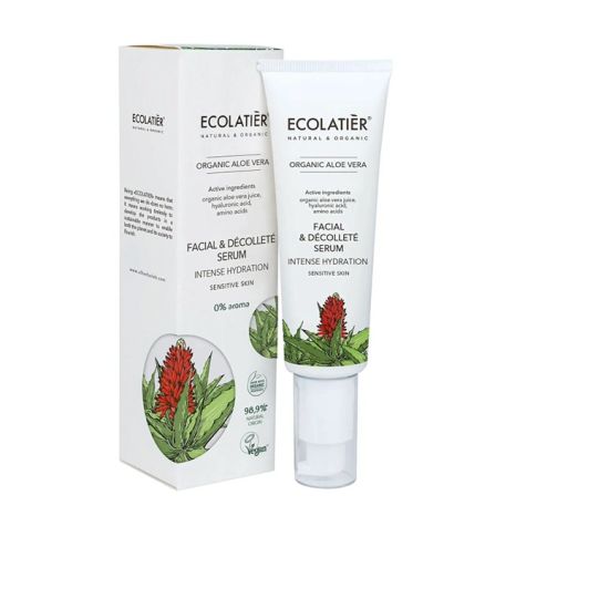 Ecolatier Organic Aloe Vera Serum za lice i dekolte - Intenzivna hidratacija 50ml