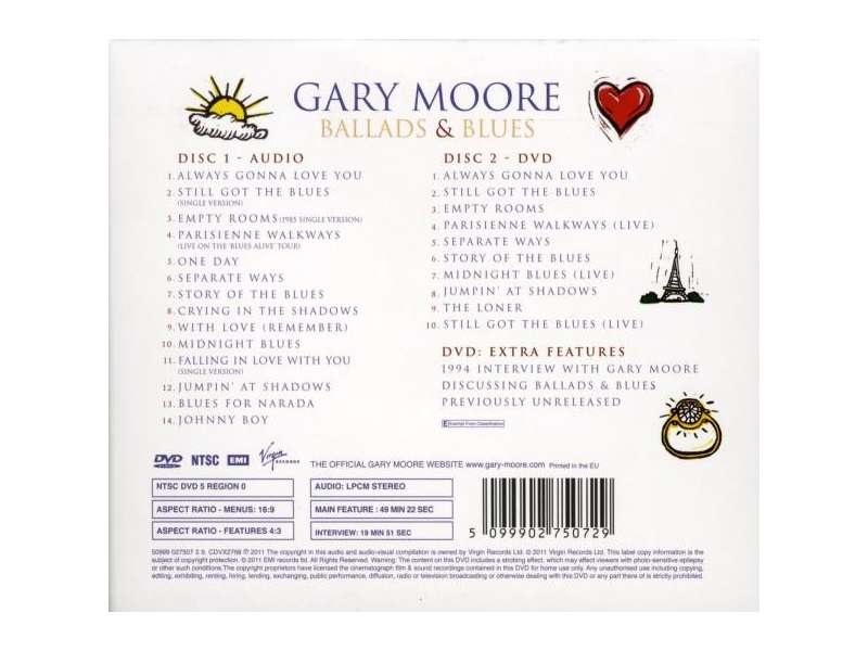 Gary Moore - Ballads &;;amp; Blues 1982 - 1994 Special Edition CD &;;amp; DVD Set