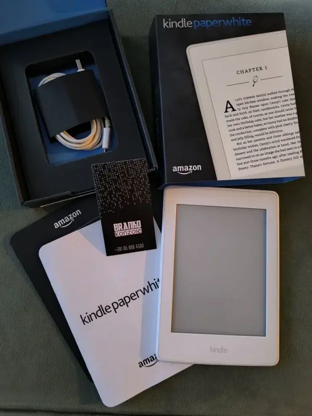 Kindle Paperwhite 3 Boja: Bela Stanje perfektno 10/10 Pozadinsko
