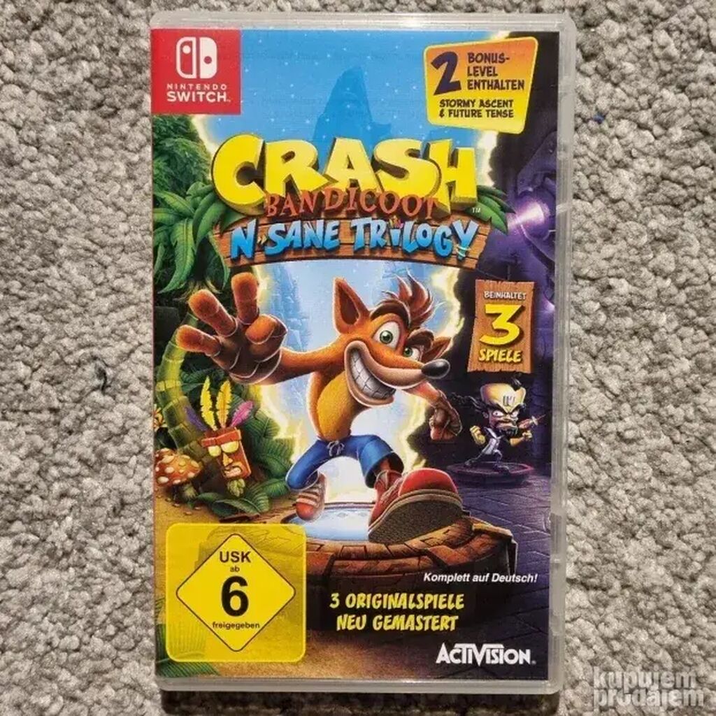 Prodajem original igricu za Nintendo Switch konzolu - CRASH Bandicoot