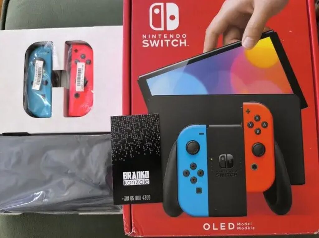NOVO, nekorisceno Nintendo Switch OLED konzola 64gb + 512gb microSD