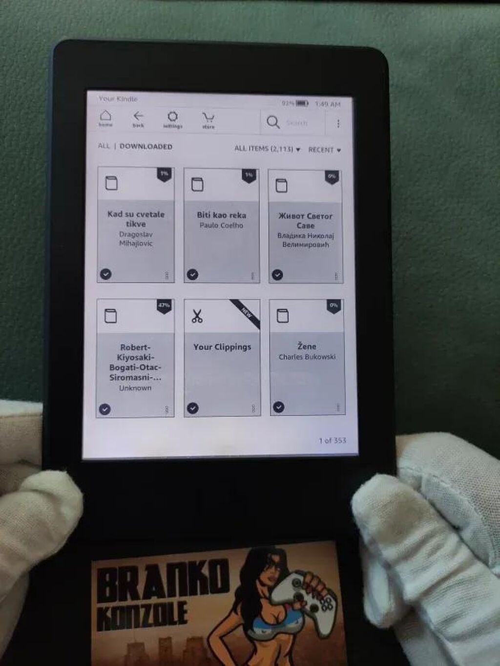 Kindle Paperwhite 3 Boja: Black Stanje uredjaja je odlicno, povrsinske