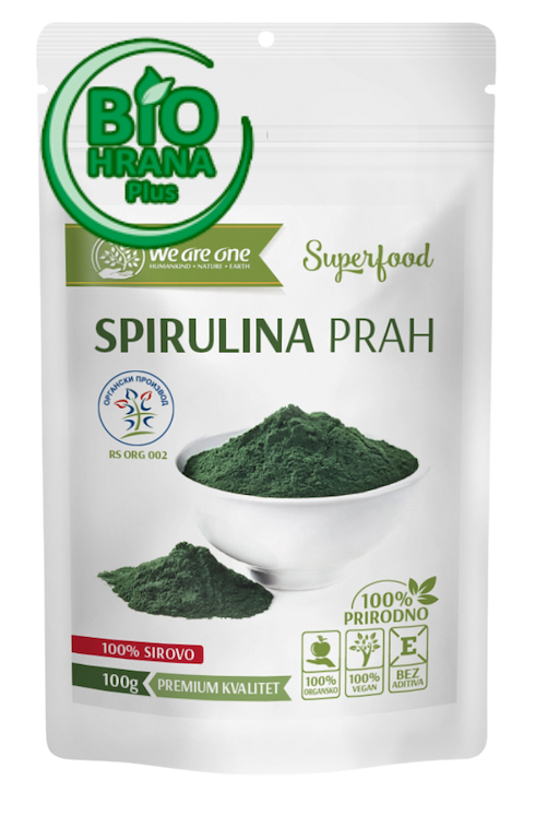 Spirulina prah organik, 100g