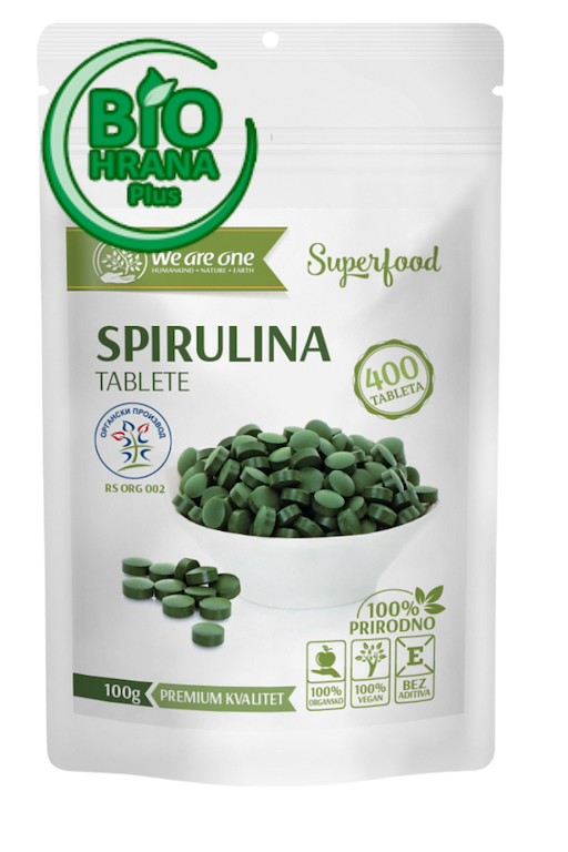 Spirulina tablete organik, 100g
