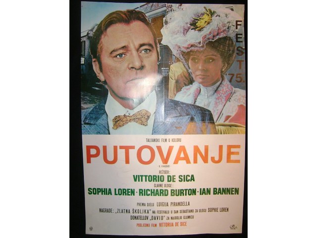 Filmski poster PUTOVANJE Richard Burton 1974