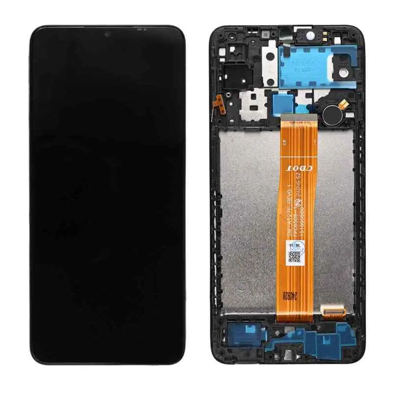 LCD za Samsung A127/Galaxy A12 Nacho GH82-26486A + touch screen + frame Black FULL-SP