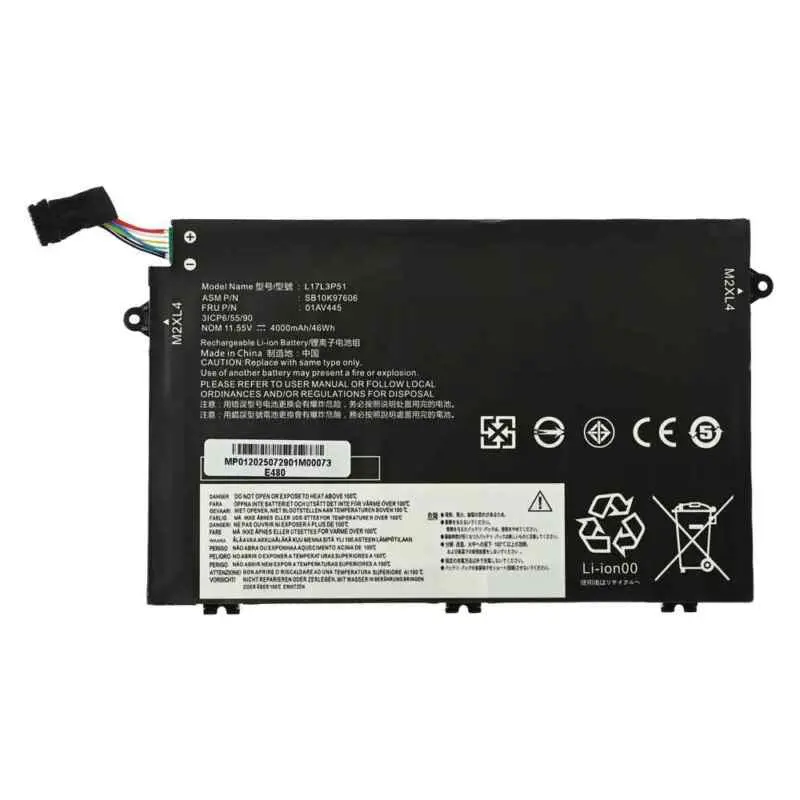 Baterija za laptop Lenovo Thinkpad E14 E15 E480 E490 E580 E590 L17C3P51 HQ2200 B